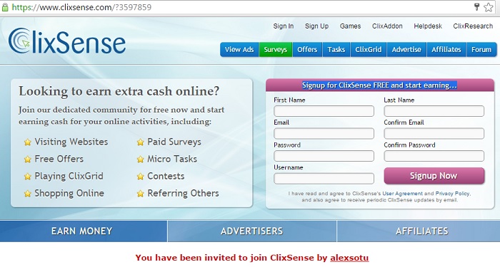 (Video) Como registrarse en Clixsense paso a paso 2016 ~ CLIXSENSE PAYMENTS