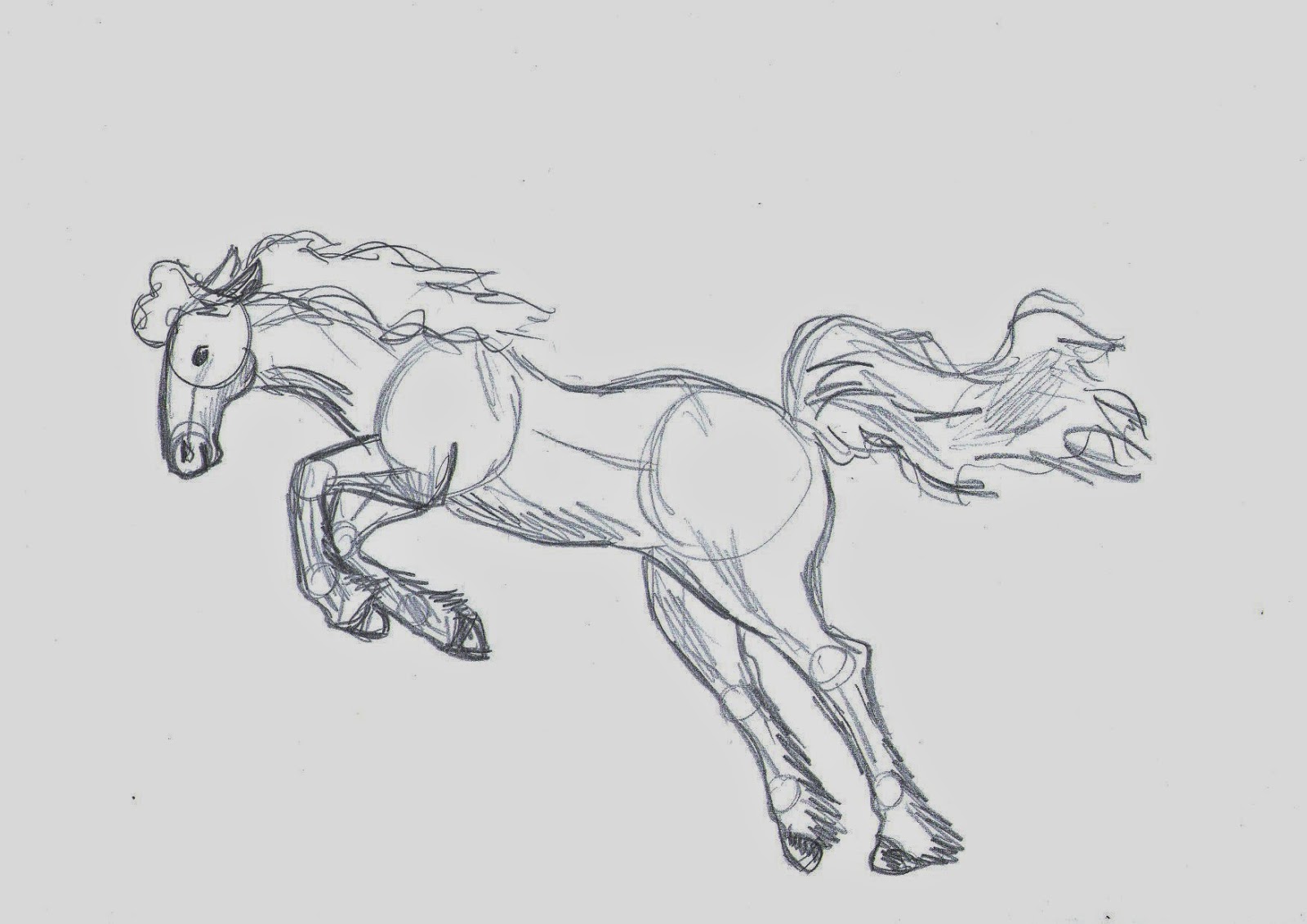 KONIE, SZKIC, SMOKI, MUZYKA: Szkoła rysowania konia część 5: Koń fryzyjski