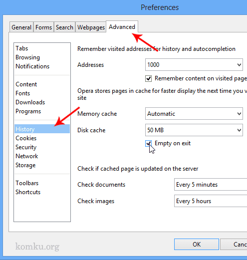 How To Automatically Clear History And Private Data When You Close Your ...