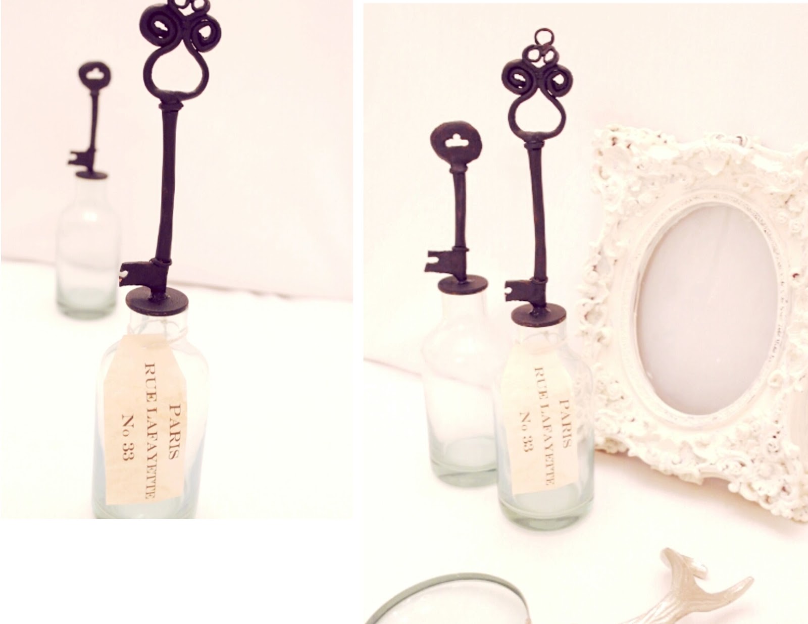 pottery barn inspired key bottles (clay key tutorial)