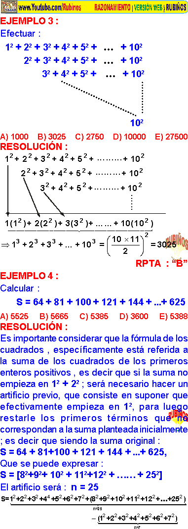 SUMATORIAS EJERCICIOS RESUELTOS