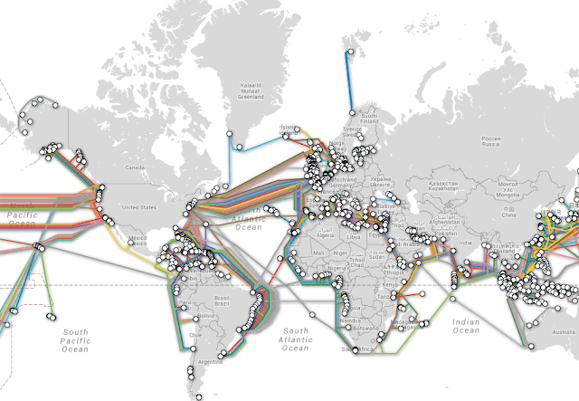 Submarine Cable Map - Shows all underwater cables and who owns them ...