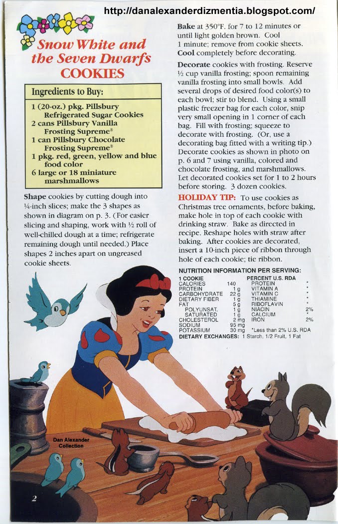 Filmic Light - Snow White Archive: 1994 Pillsbury Snow White Cookies ...