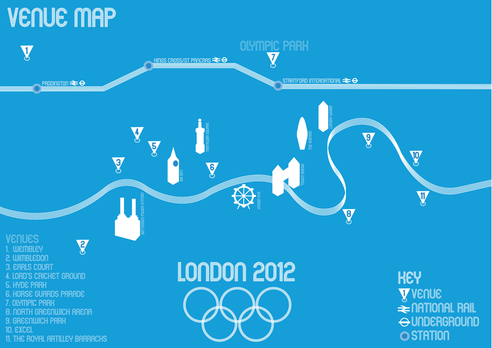 THOM HILL: London 2012 Pictograms & Venue Map