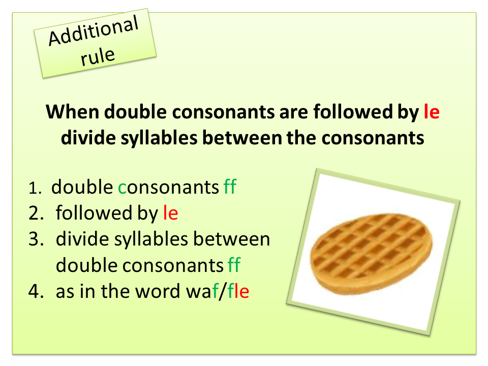 Reading2success: Name that Syllabication Rule: Words with Double Consonants