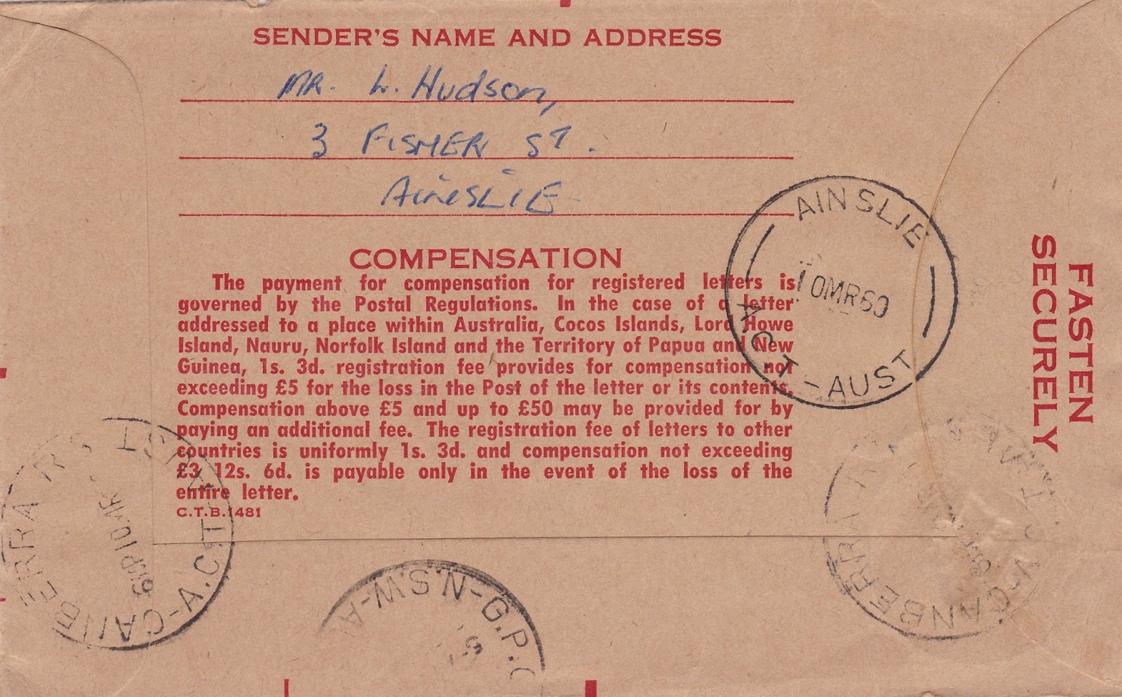 Australian Capital Territory (A.C.T) - the Post Offices and Postmarks ...