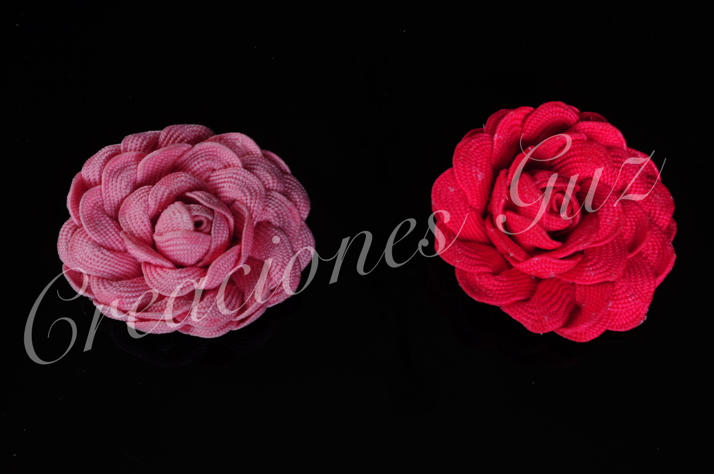Creaciones Guz: Pinzas- hevillas en forma de rosas