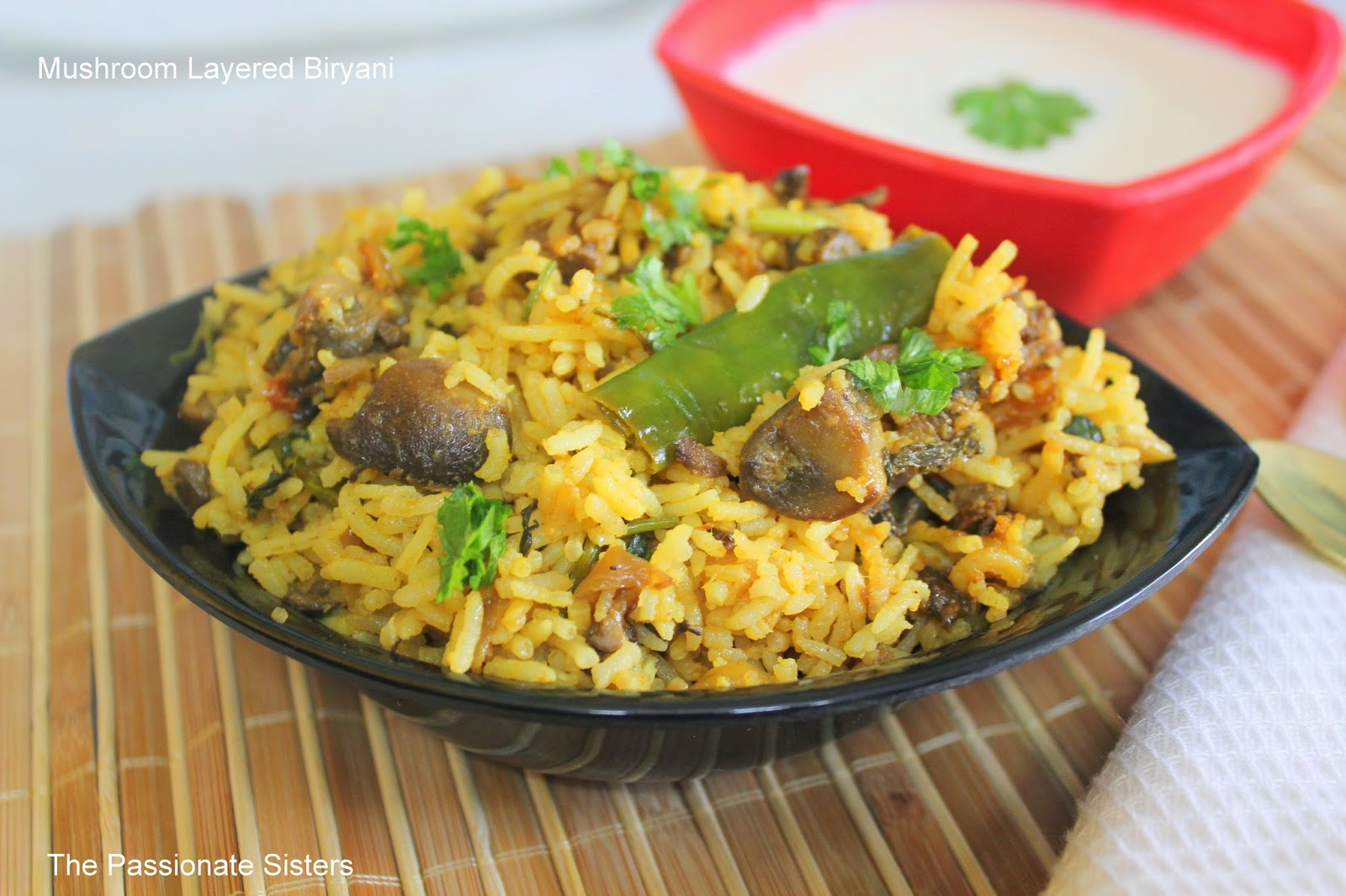 The Passionate Sisters: Easy Mushroom Layered Biryani