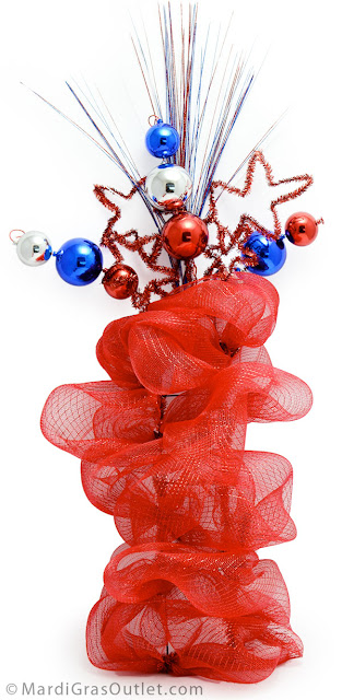 Party Ideas by Mardi Gras Outlet: Patriotic Deco Mesh Firecracker with ...