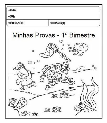 Capas de prova prontas para imprimir - capas de provas do 1° Bimestre ...