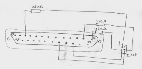 Parallel port Arduino programmer.