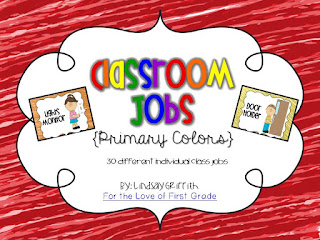 For the Love of First Grade: Student Jobs in the Classroom