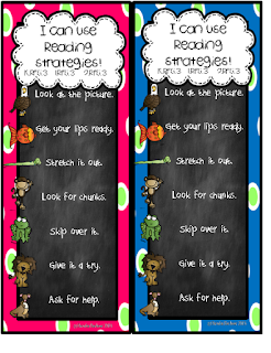 First Grade Fever! by Christie: Fun Bright Chalkboard Reading Strategy ...