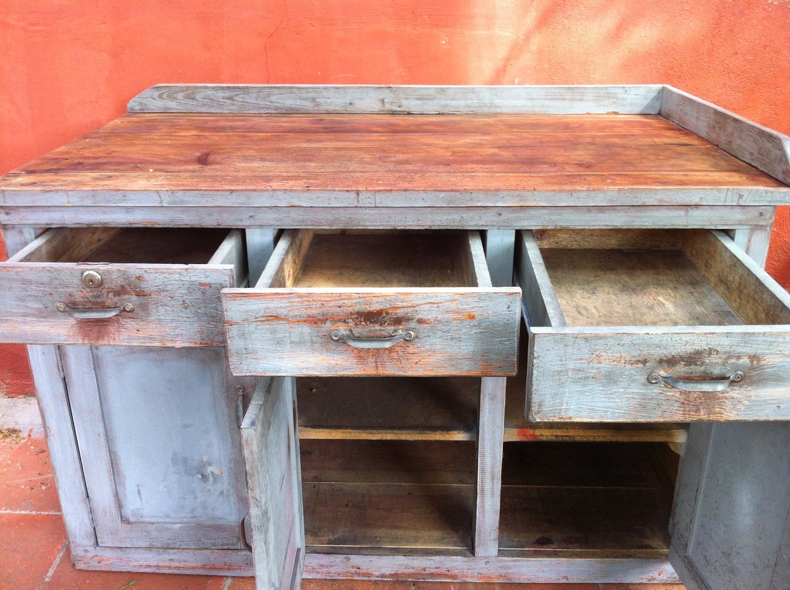 decoración vintage, antiguitats-baraturantic: antiguo mostrador de taller