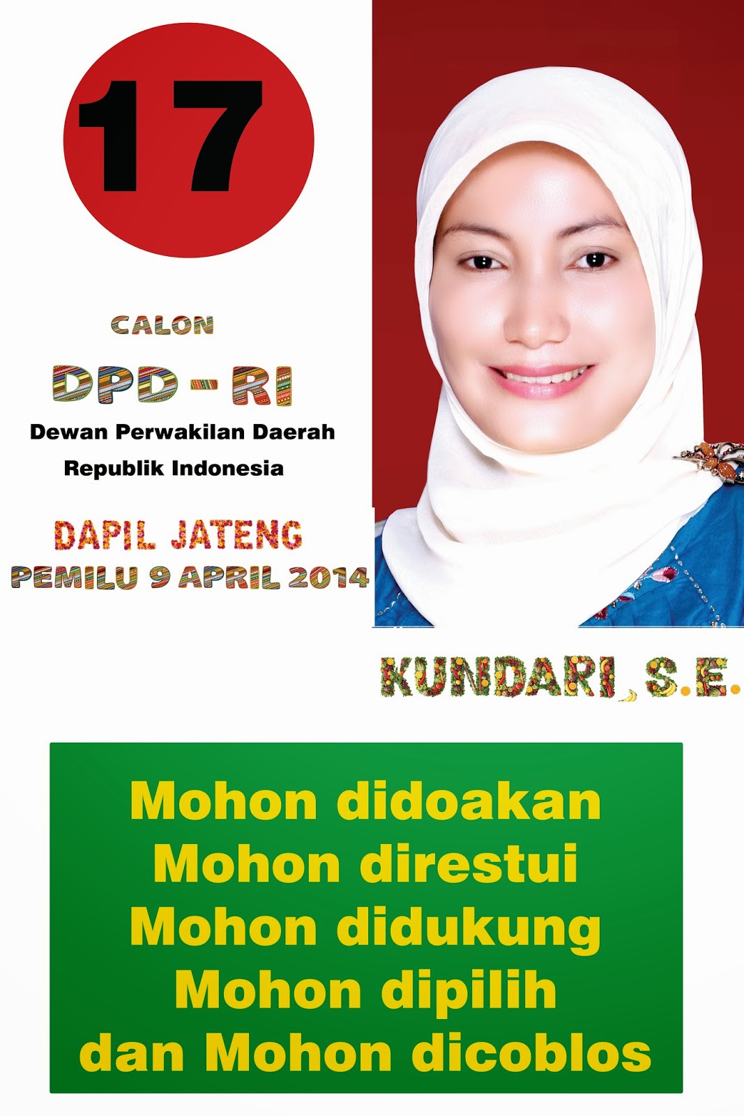 Kundari, S.E. calon anggota DPD RI Jateng