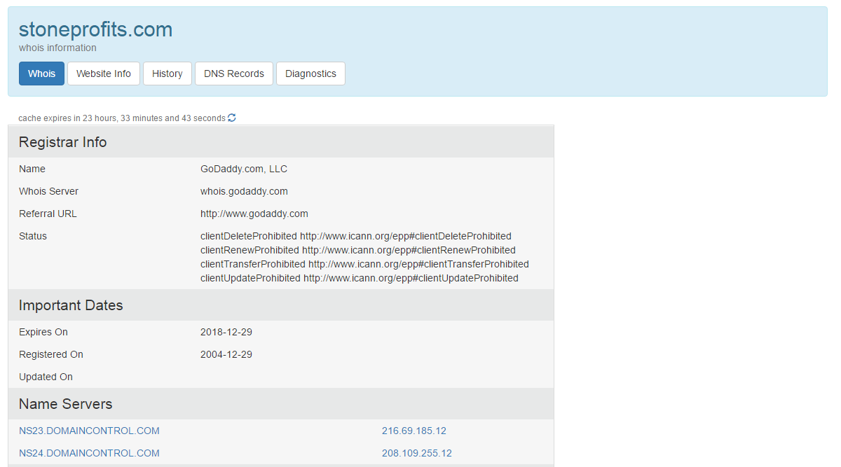WHOIS Database ~ Prashanth's Blog