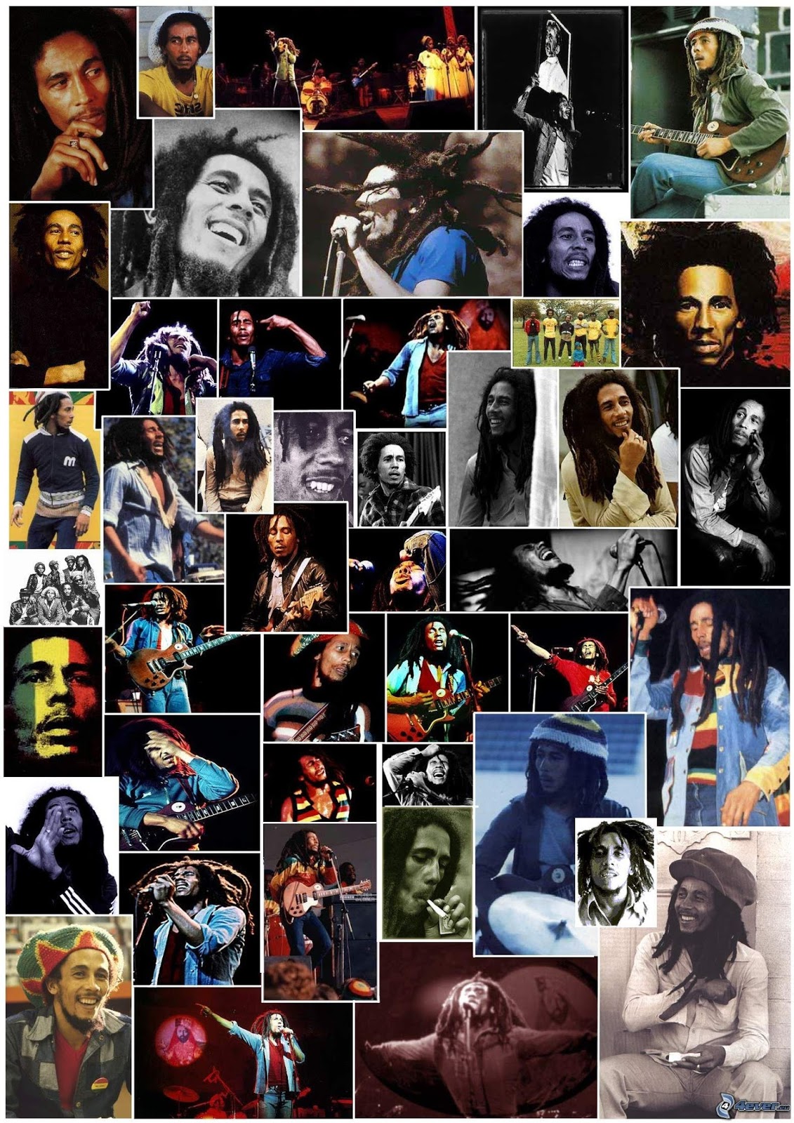 Filósofos de la vida: Bob Marley : collage