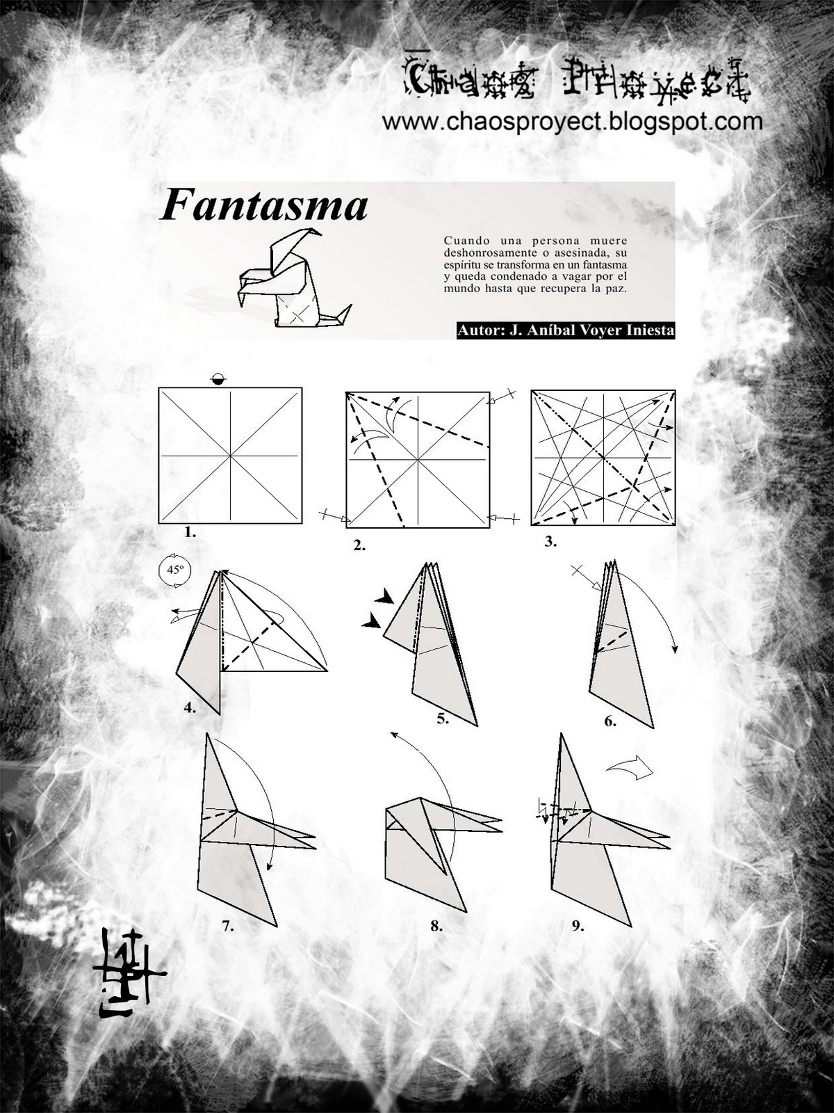 Chaos Proyect: Fantasma de Origami Intermedio/Medium Difficulty Origami ...