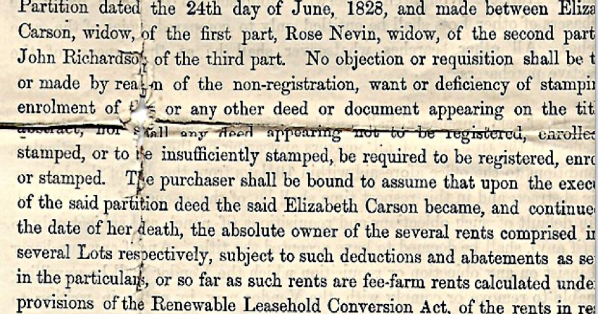 The Eldridge Story and Beyond: The Lands of Elizabeth Carson