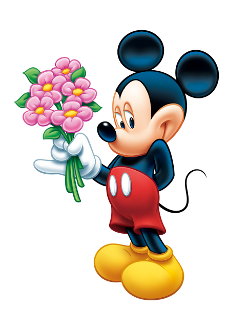 Mickey mouse com Flores