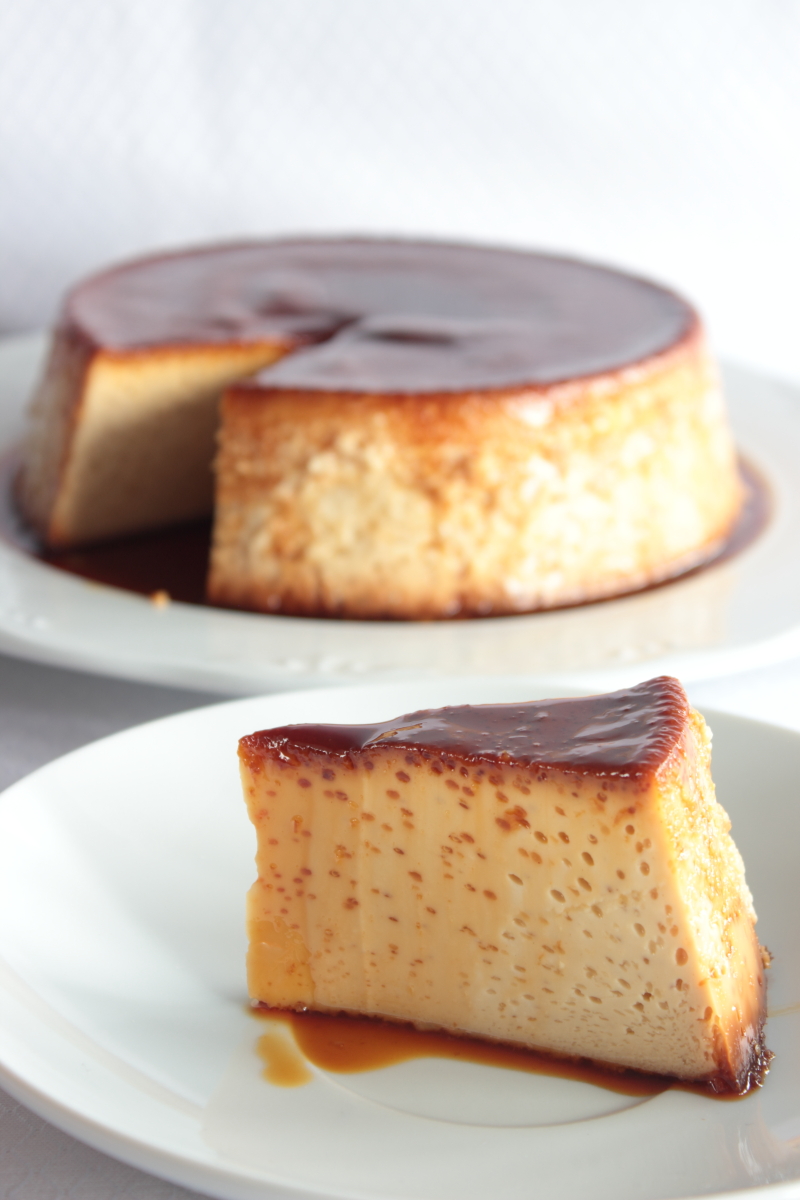 Flan de turrón