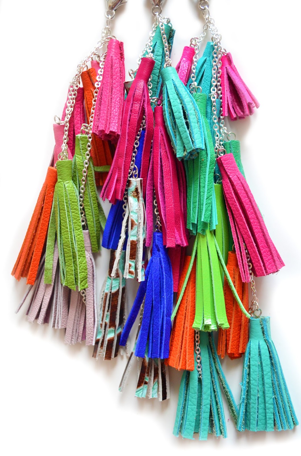 Boo and Boo Factory: Leather Tassel Key Chains and Purse Clips
