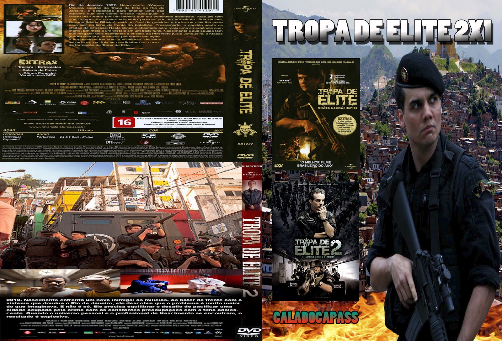 M5 FILMES: COLEÇÃO TROPA DE ELITE 1 E 2