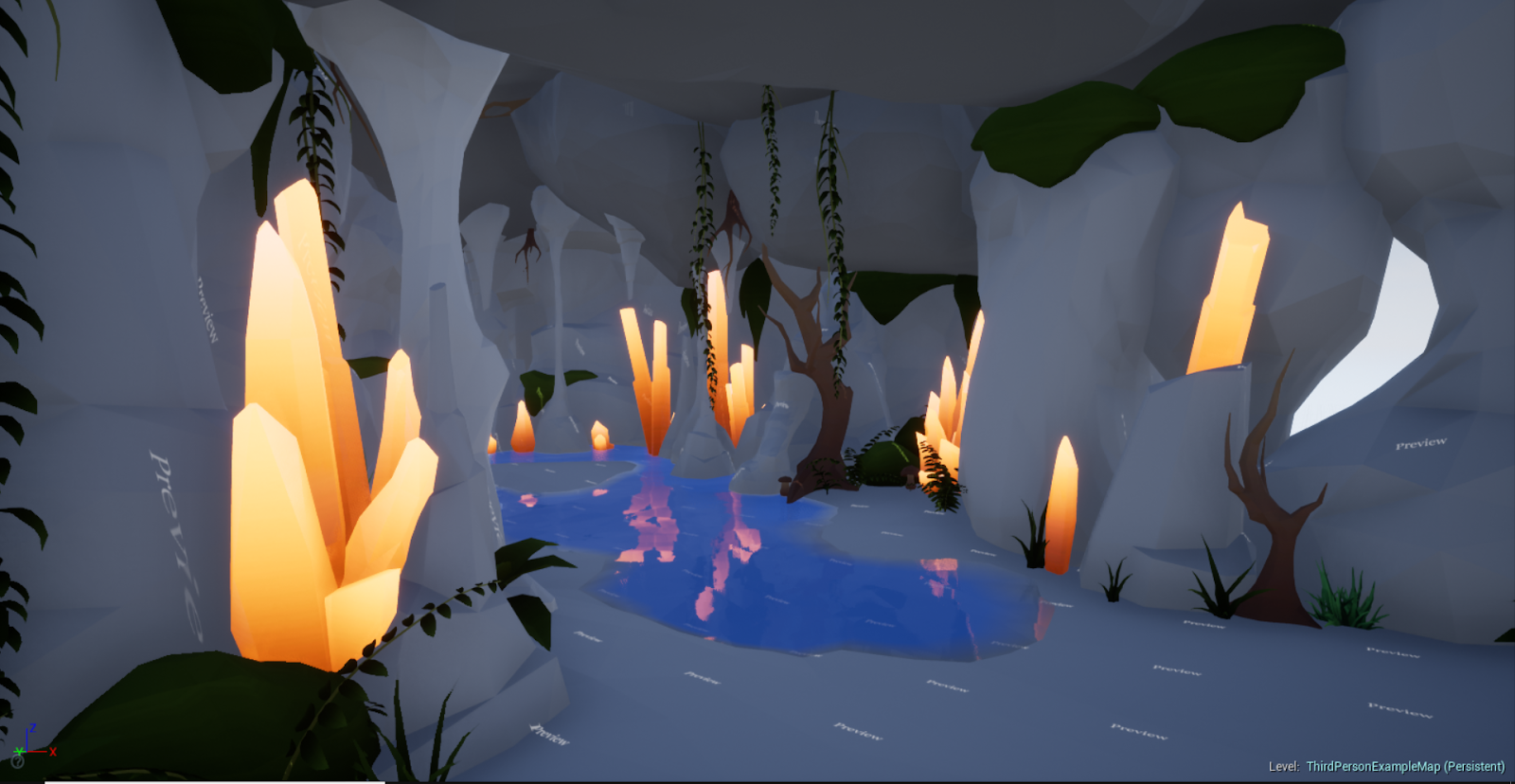 Crystal Cave Level Design WIP