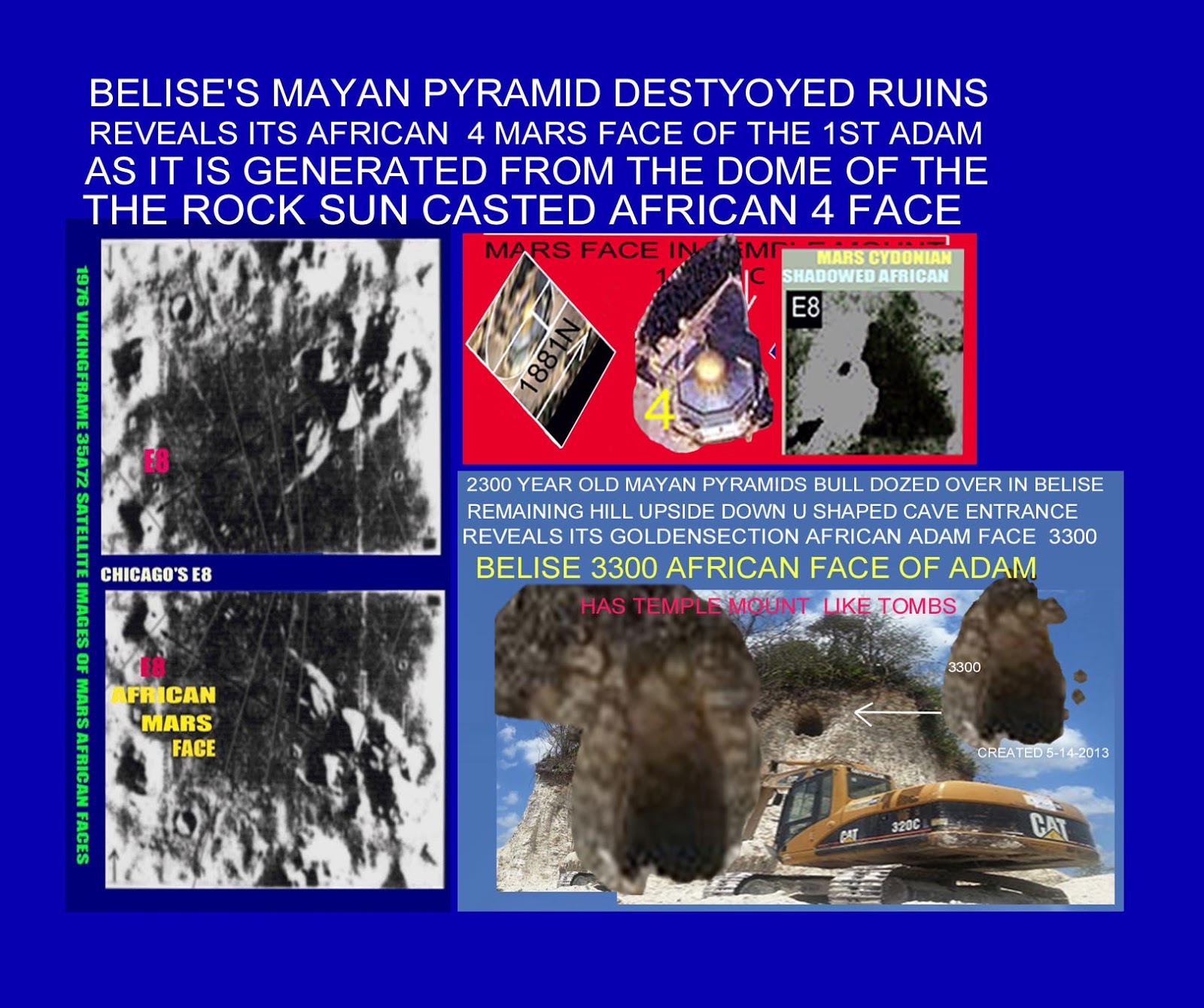 MARS AFRICAN CONTINENT DOME OF THE ROCK ETHIOPIAN CROSS & GIZASPHINX ...