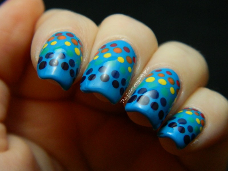 The Polished Platypus: Nail Art Challenge Day Eight: Polka Dot Nails