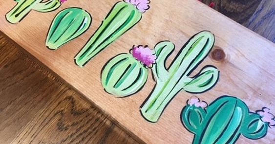 Cactus Wooden Signs