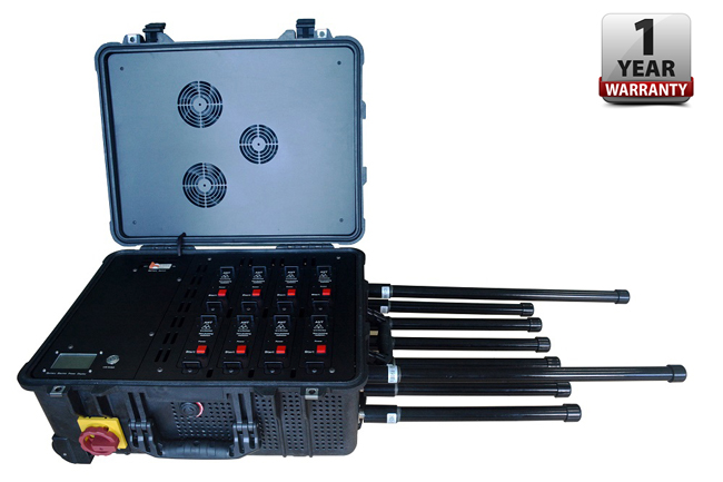 Drone Jammer: High Power 8 Antennas Signal Blocker RF Jammers With Draw ...