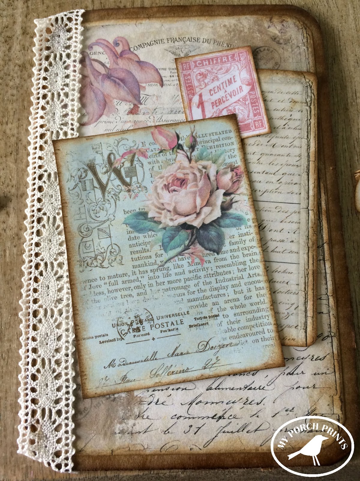 My Porch Prints: Layered Junk Journal Cover Tutorial