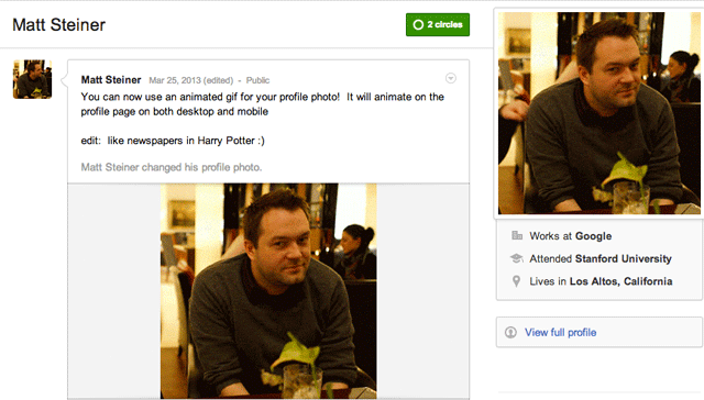 Animated Google+ Profile Pictures ~ Tech Hatter