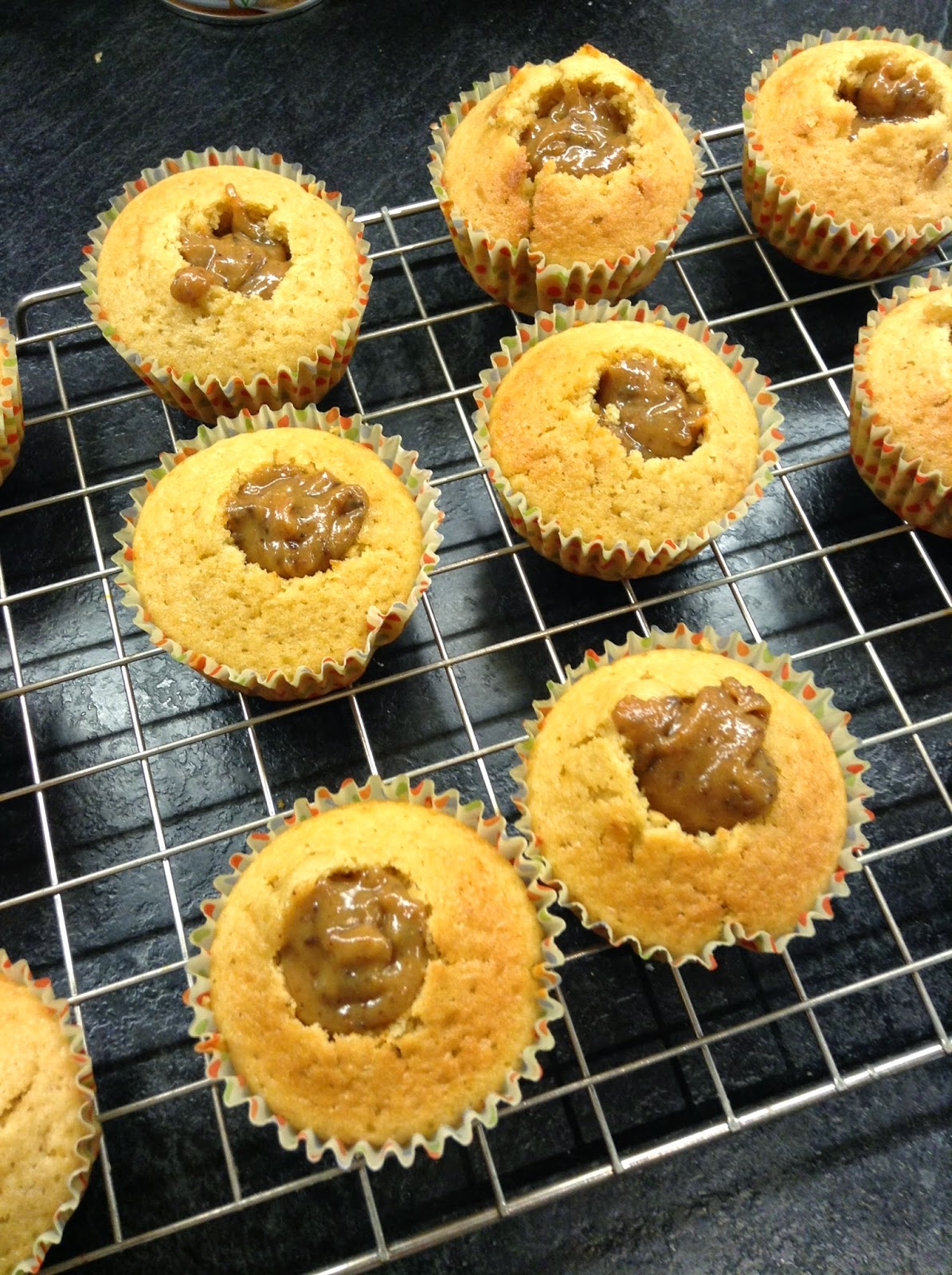 Meg and Nick's Culinary Adventures: Toffee Cupcakes with Caramel Cream ...