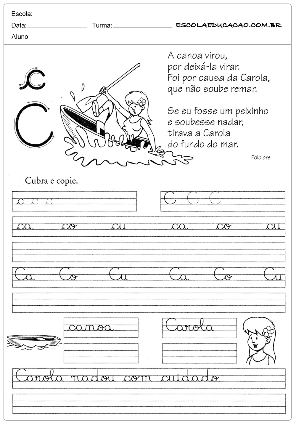 PROFª ADRIANA, ALFABETIZANDO COM AMOR: Atividades de caligrafia para ...