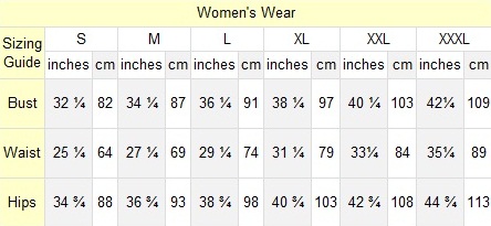 FF's Lemaree: Sizing Chart