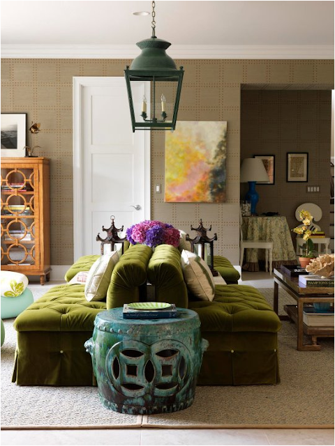 Key Interiors by Shinay: Blue and Green Living Rooms