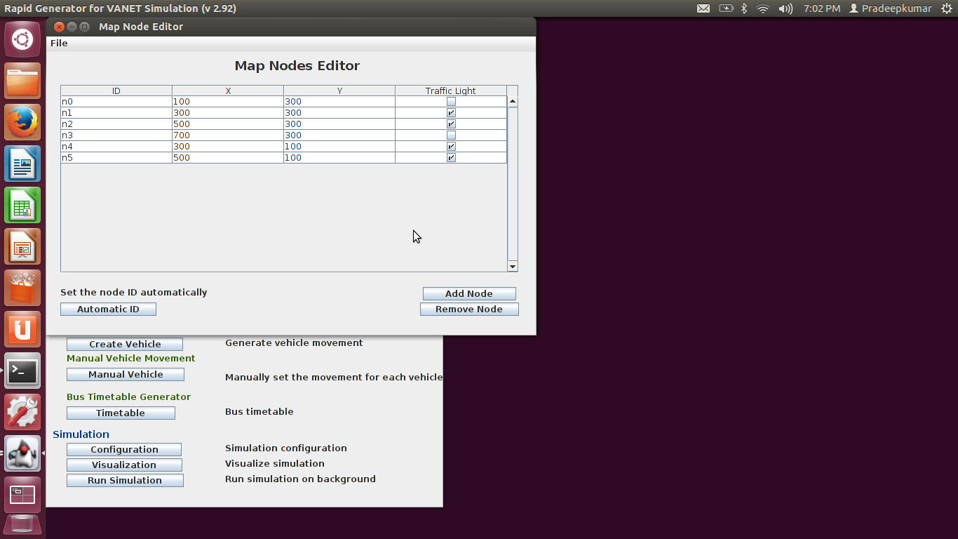 SUMO and MOVE Example Traffic Simulation