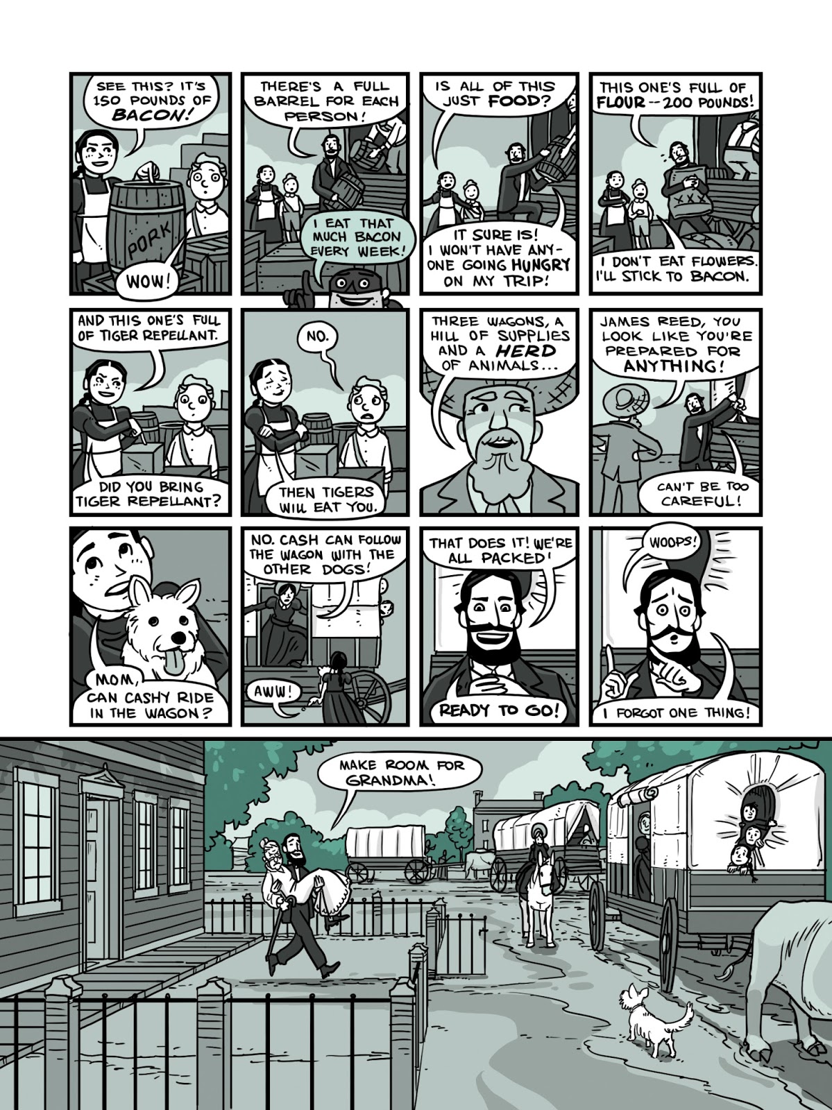 SPACE STATION NATHAN: DONNER DINNER PARTY sample page: "Make room for ...