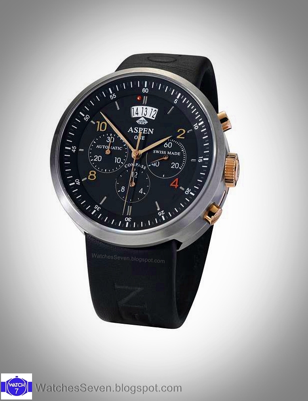 Watches 7: Aspen One Downhill GT Compass View in Titanium and Gold ...