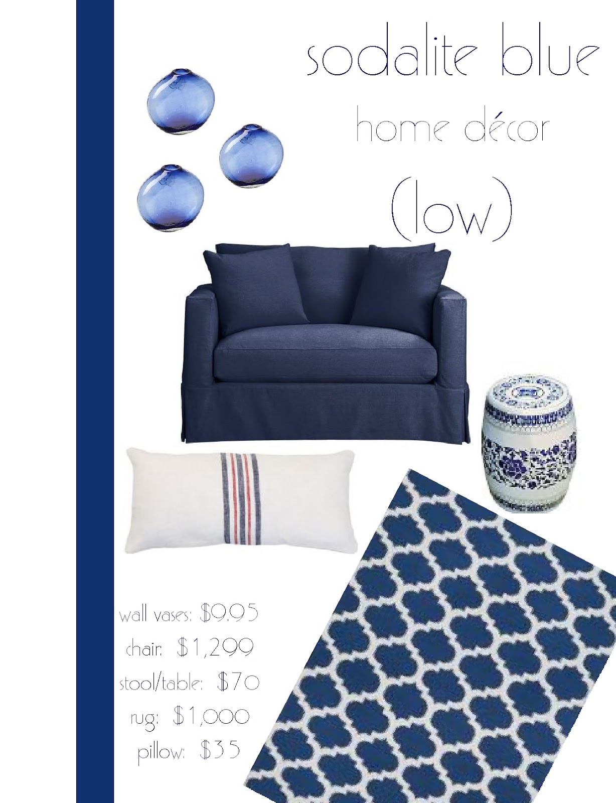 pantone sodalite blue home décor, low & high ~ Bella Boho - Stylish Living