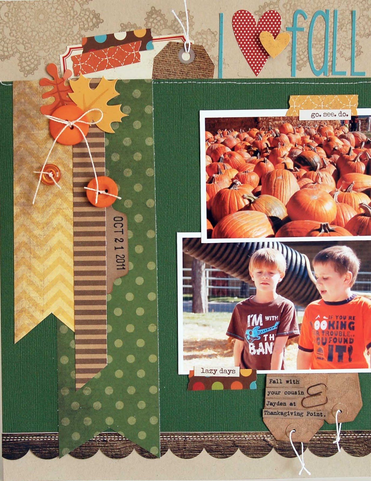 Fall Festival Day #6: I Love Fall Layout | Jen Gallacher