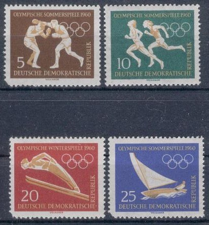 MY OLYMPIC PHILATELY: DDR (Germany) : 1960 Olympic Stamps