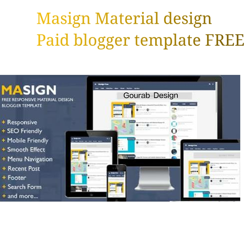 Masign Material Design Website Template - Atarashī tenpurēto