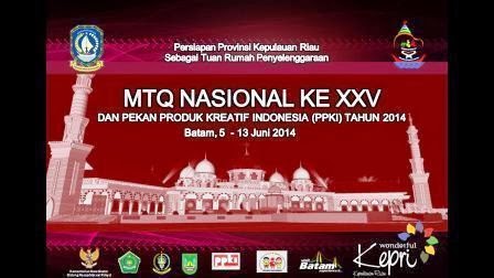 Contoh Spanduk MTQ Nasional 2014 di Batam