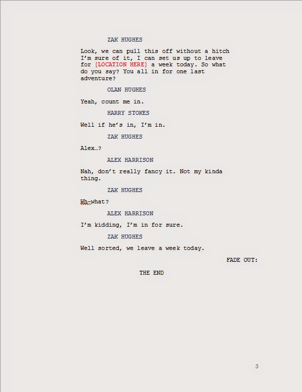 Connor Green Year 12 Media: Opening Sequence Film Scripts