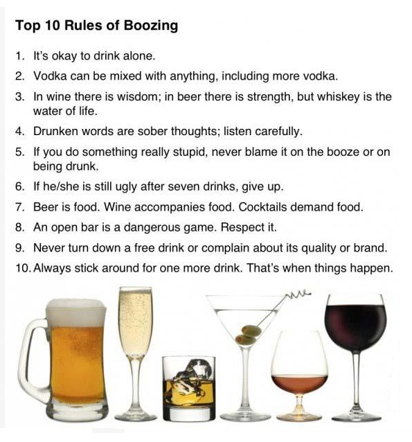 All the Funny Ones ! : Rules of Boozing
