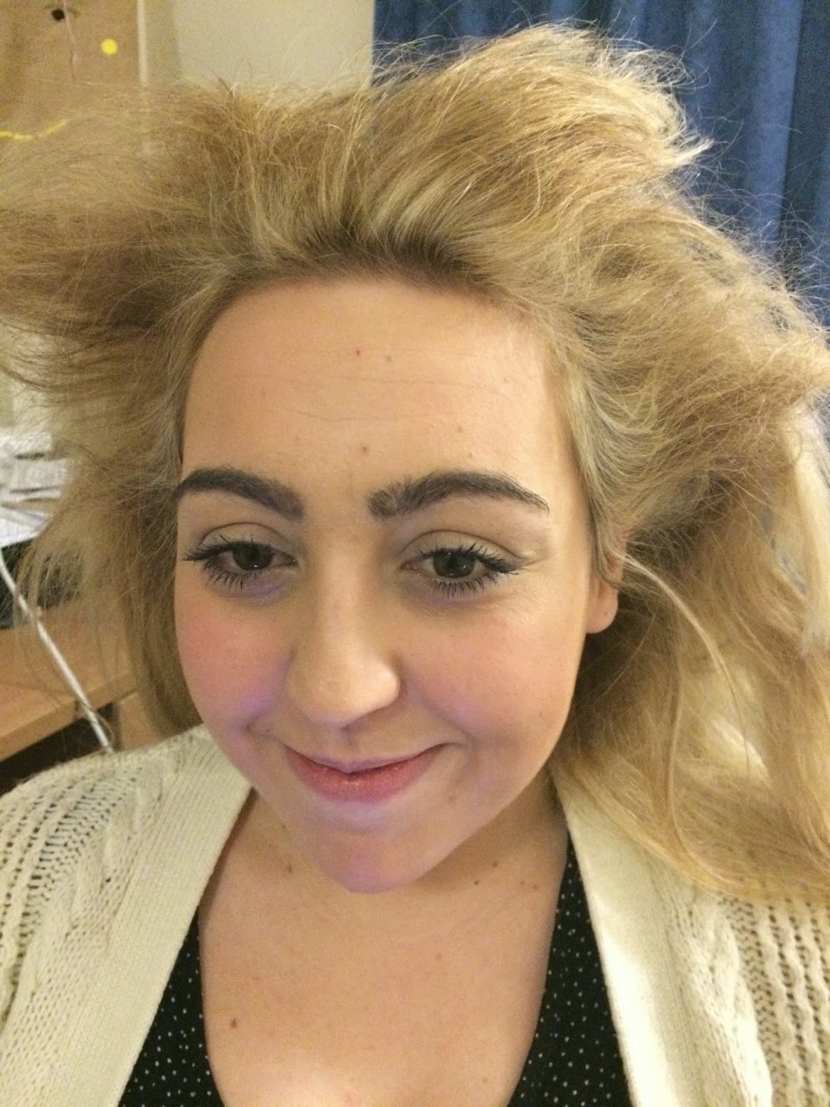 Sarah-Louise Leftly HAIR: Practising my backcombing technique