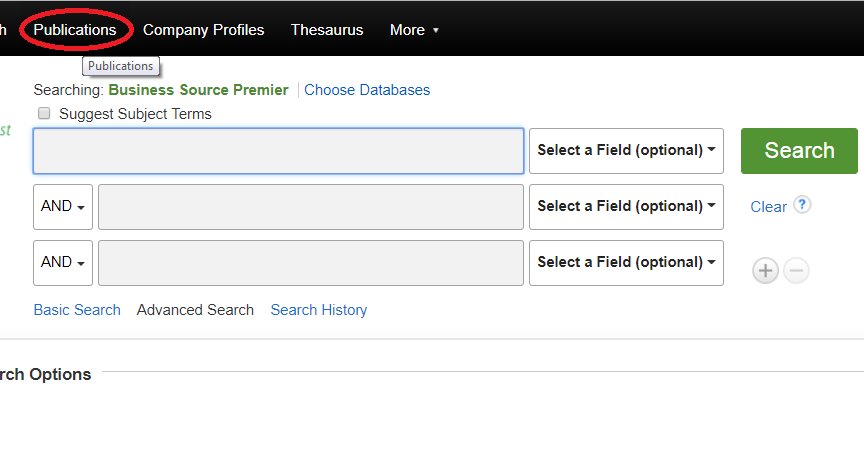 Searching ABS Journals in Business Source Premier